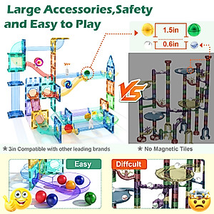 148PCS Magnetic Tiles Pipe Magnetic Blocks Magnets Toys for Kids Toddler Toys, Compatible with Major Brands Magnet Toys, Magnetic Building Set Magnet Tiles Building Block for Age 8-12 Girl Boy Toys