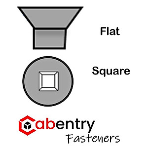 Cabentry Brand | Wood Screws | Flat Head | Square Drive | #8 | 2 Inch | Deep Thread | Sharp Point | Black Phospate Finish | 100 Pack