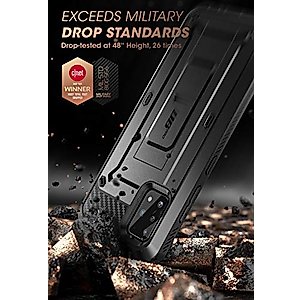 SUPCASE Unicorn Beetle Pro Series Designed for Samsung Galaxy A51 Case (Not Fit A51 5G Version), Full-Body Rugged Holster & Kickstand Case with Built-in Screen Protector (Black)
