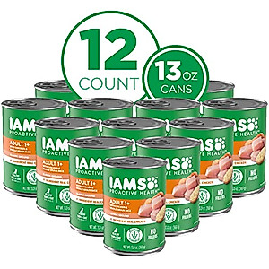 IAMS PROACTIVE HEALTH Adult Wet Dog Food Classic Ground with Chicken and Whole Grain Rice, 12-Pack of 13 oz. Cans