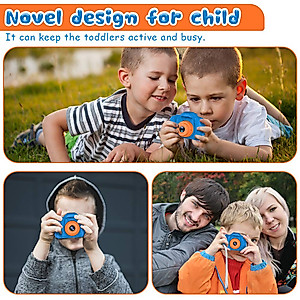 Seckton Upgrade Kids Selfie Camera, Christmas Birthday Gifts for Boys Age 3-9, HD Digital Video Cameras for Toddler, Portable Toy for 3 4 5 6 7 8 Year Old Boy with 32GB SD Card-Navy Blue