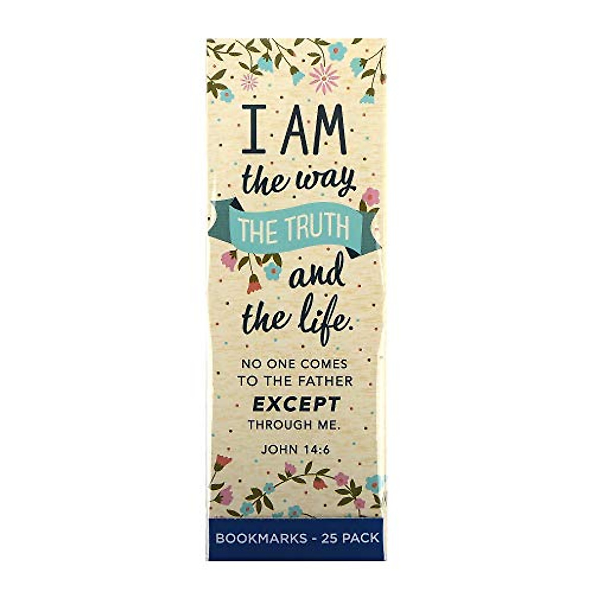 John 14:6 I Am The Way Bookmarks, 2 x 6 inches, 25 Bookmarks