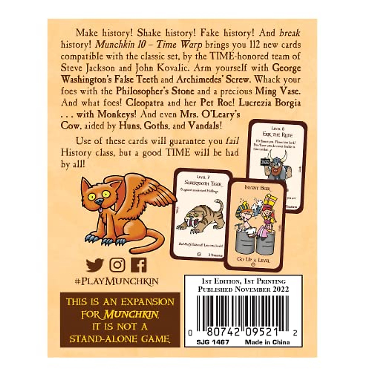 Steve Jackson Games Munchkin 10 Time Warp