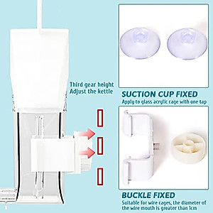 BNOSDM Guinea Pig Water Bottle No Drip Small Animal Water Bottle Feeder No Leak Hanging Water Dispenser for Guinea Pig Hamster Rabbit Bunny Chinchiclla Ferret Hedgehog (White 11.84OZ)