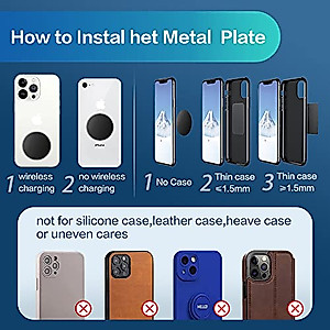 BEENLE Upgraded Rearview Mirror Magnetic Phone Holder Mount for Car, Rotatable and Retractable Car Phone Holder, Strong Magnet Cell Phone Holder Car Cradle Fit All Mobiles & Vehicles