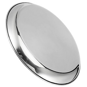 MUKCHAP 4 PCS 10 Inch Stainless Steel Plates, Round Metal Dinner Plate, Stainless Steel Dinner Dishes for Parting, Outdoor Camping, Salad, Fruit, Dishwasher Safe, Silver