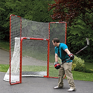 EZGoal Hockey Backstop, Red/White ,10' x 6'