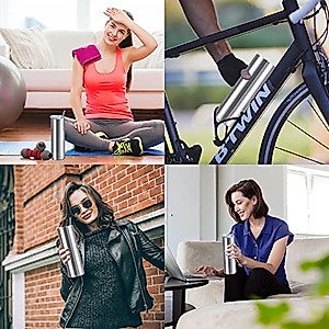 XccMe 20oz Straight Skinny Tumblers Bulk,Stainless Steel Tumbler with Straw,8 Pack Double Wall Slim Insulated Tumbler for Travel,Coffee,Tea, Beverages,Diy Gift For Men Women Friends(Silver)