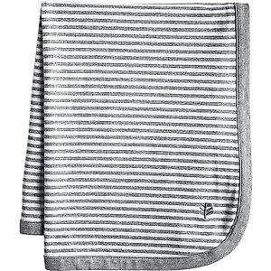Coolibar UPF 50+ Baby Fauna Sun Blanket - Sun Protective (One Size- Grey/White Mini Stripe)