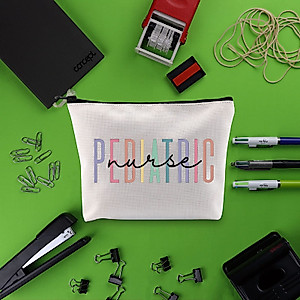 BLUPARK Pediatric Nurse Makeup Bag Nursing Gifts for Women Pediatric Nurse Grad Gifts Pediatric Nurse Survival Kit Nurse Accessories for Work (Pediatric Nurse W)