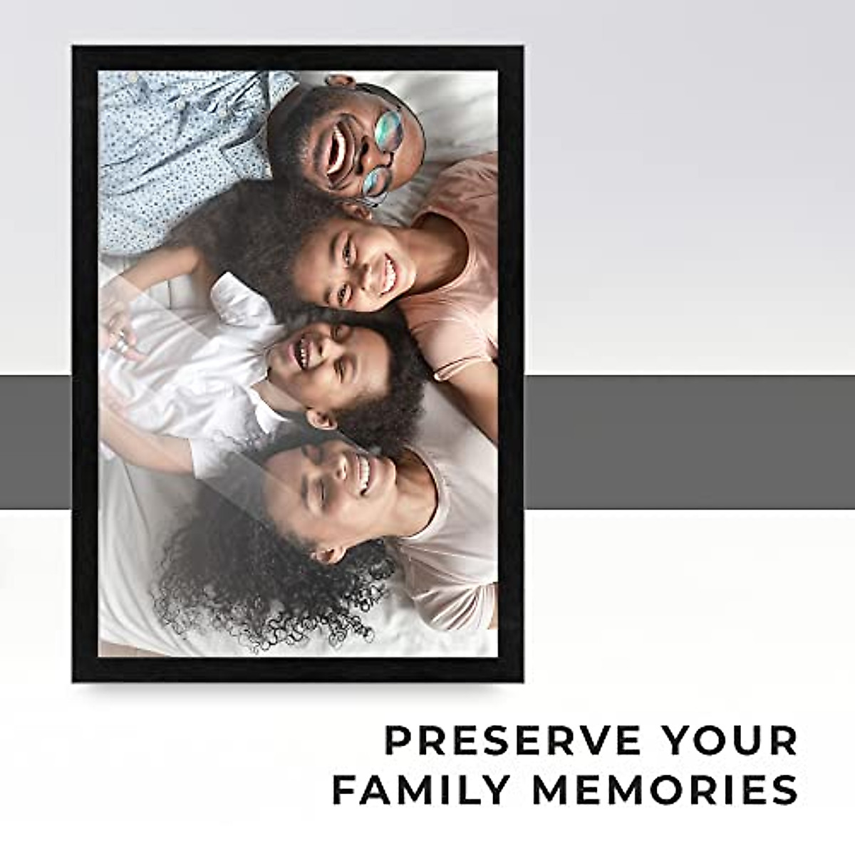 36x14 Frame Black Real Wood Picture Frame Width 0.75 Inches | Interior Frame Depth 0.5 Inches | Gun Metal Traditional Photo Frame Complete with UV Acrylic, Foam Board Backing & Hanging Hardware