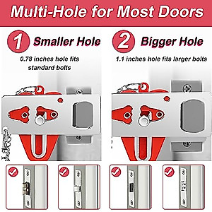 Portable Door Lock,Hotel Door Locks for Travelers,Door Lock Security,Door Lock Latch for Additional Privacy and Safety,Travel Lockdown Locks for Traveling, Hotel, Home, Apartment, School (2 Pack)