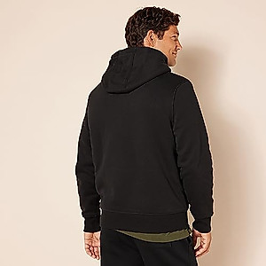 Amazon Essentials Men's Sherpa-Lined Pullover Hoodie Sweatshirt, Black, X-Large