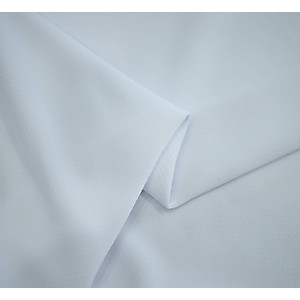 UNOMEGA 100% Polyester Birdseye/Mock Mesh/Flat Back/Eyelet Mesh/Pique Sports Athletic White Knit Fabric by The Yard