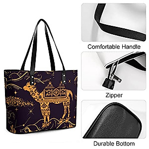 Womens Handbag Camels Leather Tote Bag Top Handle Satchel Bags For Lady