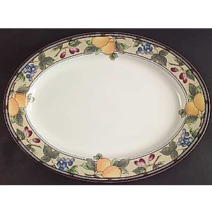 Mikasa Garden Harvest 15" Oval Serving Platter, Fine China Dinnerware