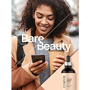 Coera Collagen Serum for Face | 4 fl oz | with Collagen Boosting Peptides | Professional Strength Formula | Free of Parabens, SLS, & Fragrances | Packaging May Vary