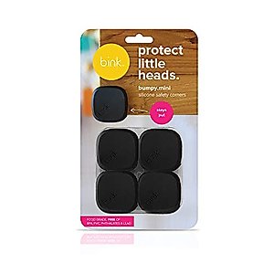 Bink | 100% Silicone Baby Proofing Corner Guards | x4 Pack (Black)