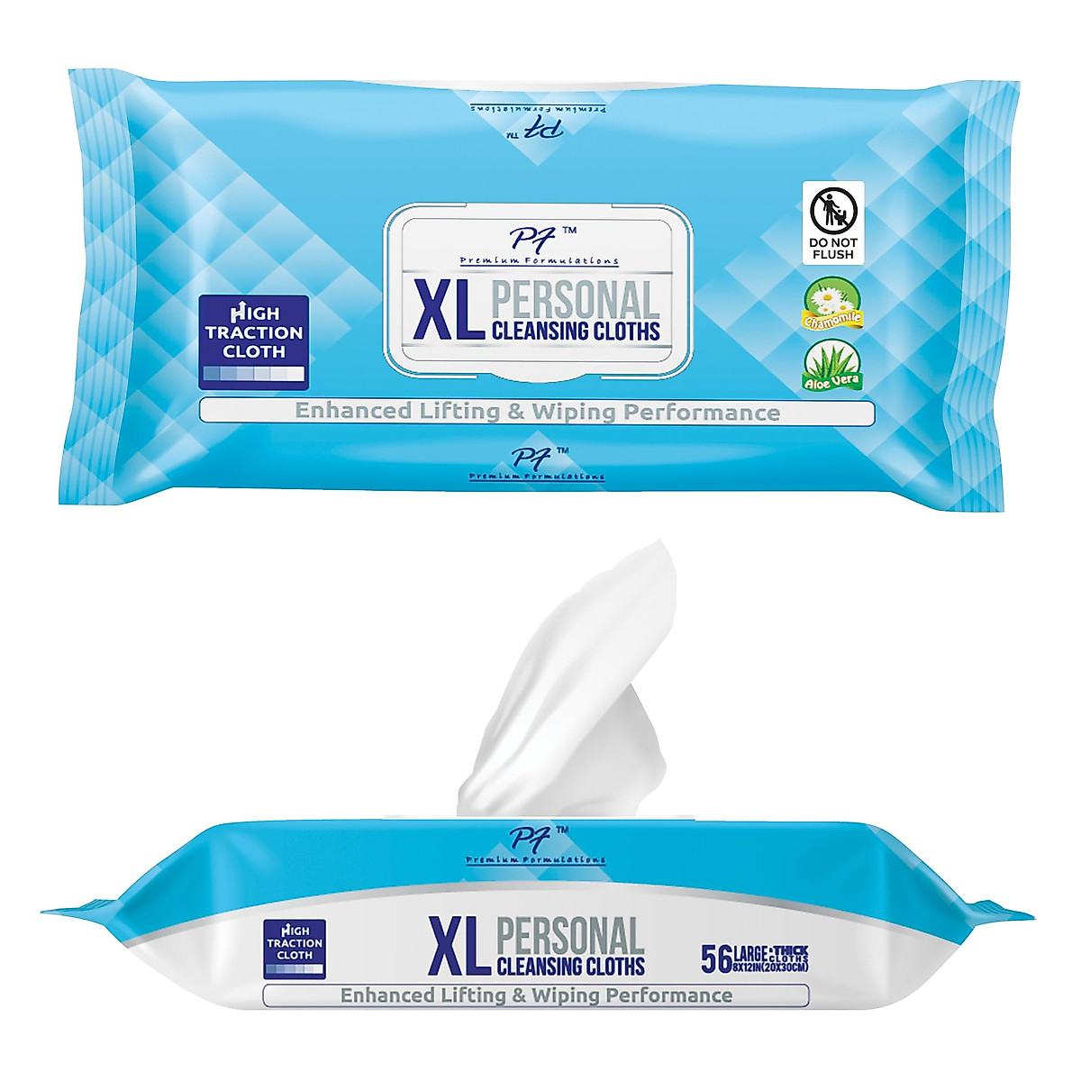 Premium Formulations HIGH Traction XL WASH Cloths - UBER Thick, Large, & Strong (56 Wipes)
