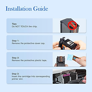 Valuetoner Ink Cartridges Replacement for HP 67XL 67 XL for Envy 6000 6055 6055e 6052 6058 6075 Envy Pro 6400 6455 6455e 6452 6458 DeskJet 1255 2732 2752 2755 2755e 4140 4155e Printer(2 Black)
