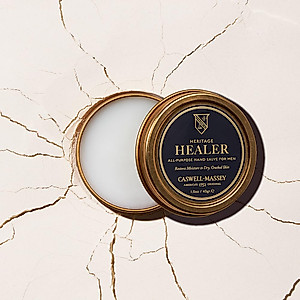 Caswell-Massey Healer All-Purpose Salve, Soothing Hand Cream with Beeswax & Orange, Cedarwood & Rosewood Oils, For Hands, Cuticles & Lips, 1.5 Oz