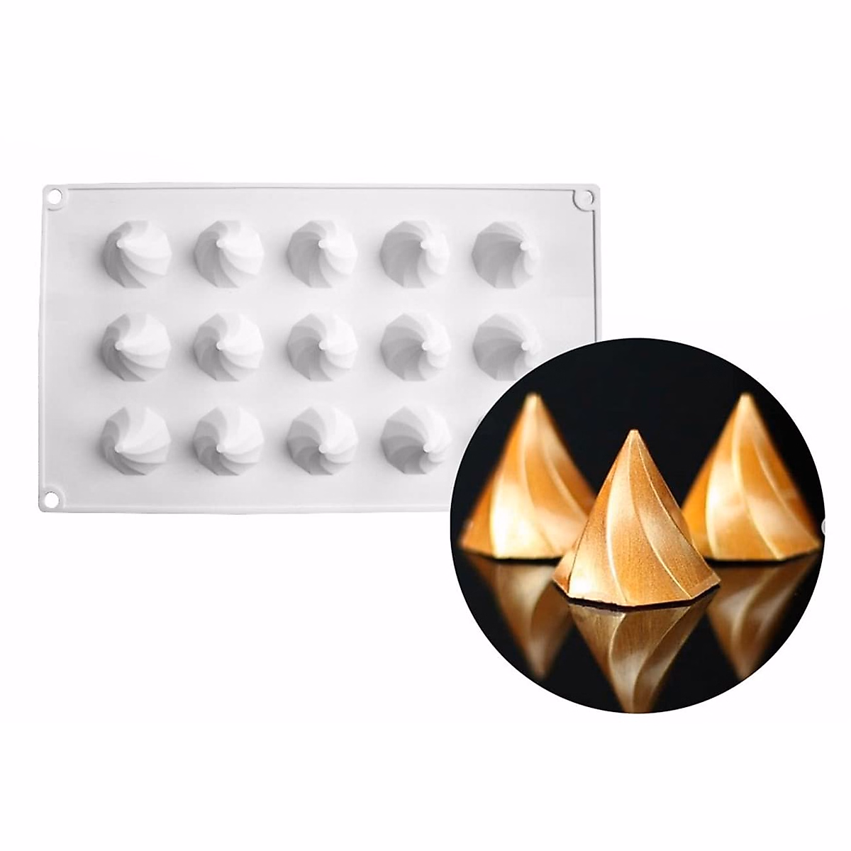 1PCS Mini Cone Small Peak Mousse Cake Mold Candle Mold Soap Mold Silicone Chocolate Mold French Dessert Pastry Baking Bakeware Ice