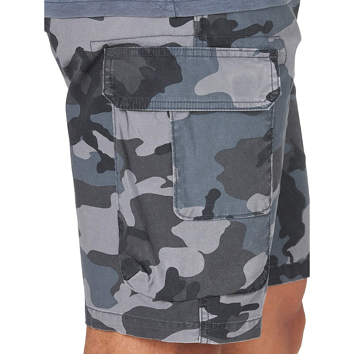 Wrangler Authentics Men's Stretch Twill Cargo Shorts, Turbulence Camo, 44