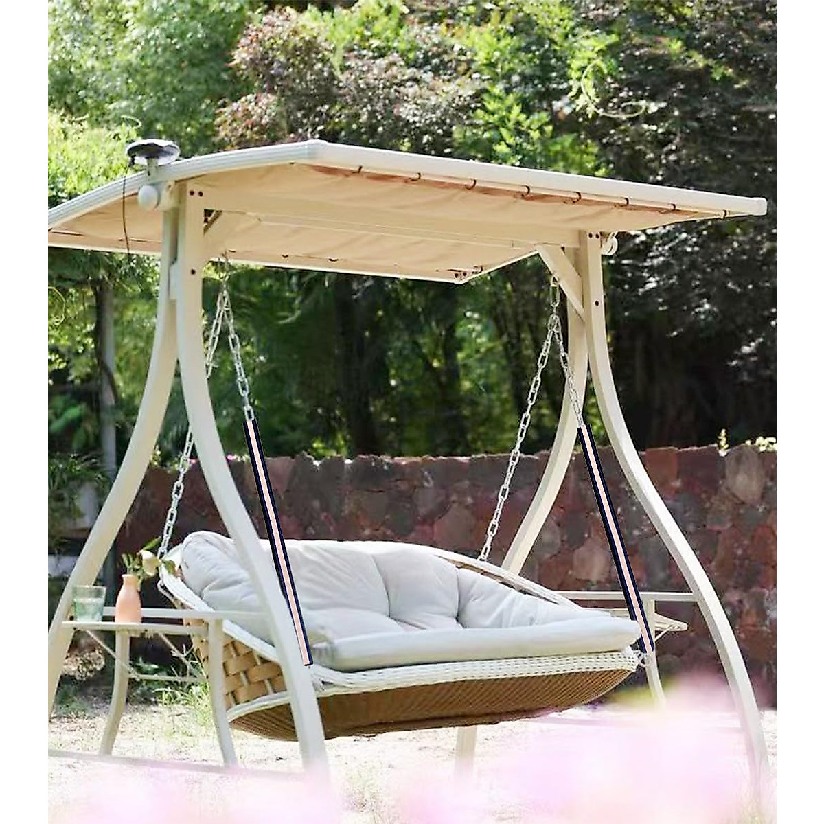 2Pcs Comfortable Swing Chain Cover, Swing Chain Handle Grip Sleeve for Outdoor Playground/Garden/Backyard/Patio, Chain Cover for Porch, Barrier Chain Protective Sleeve （Diving Fabric）