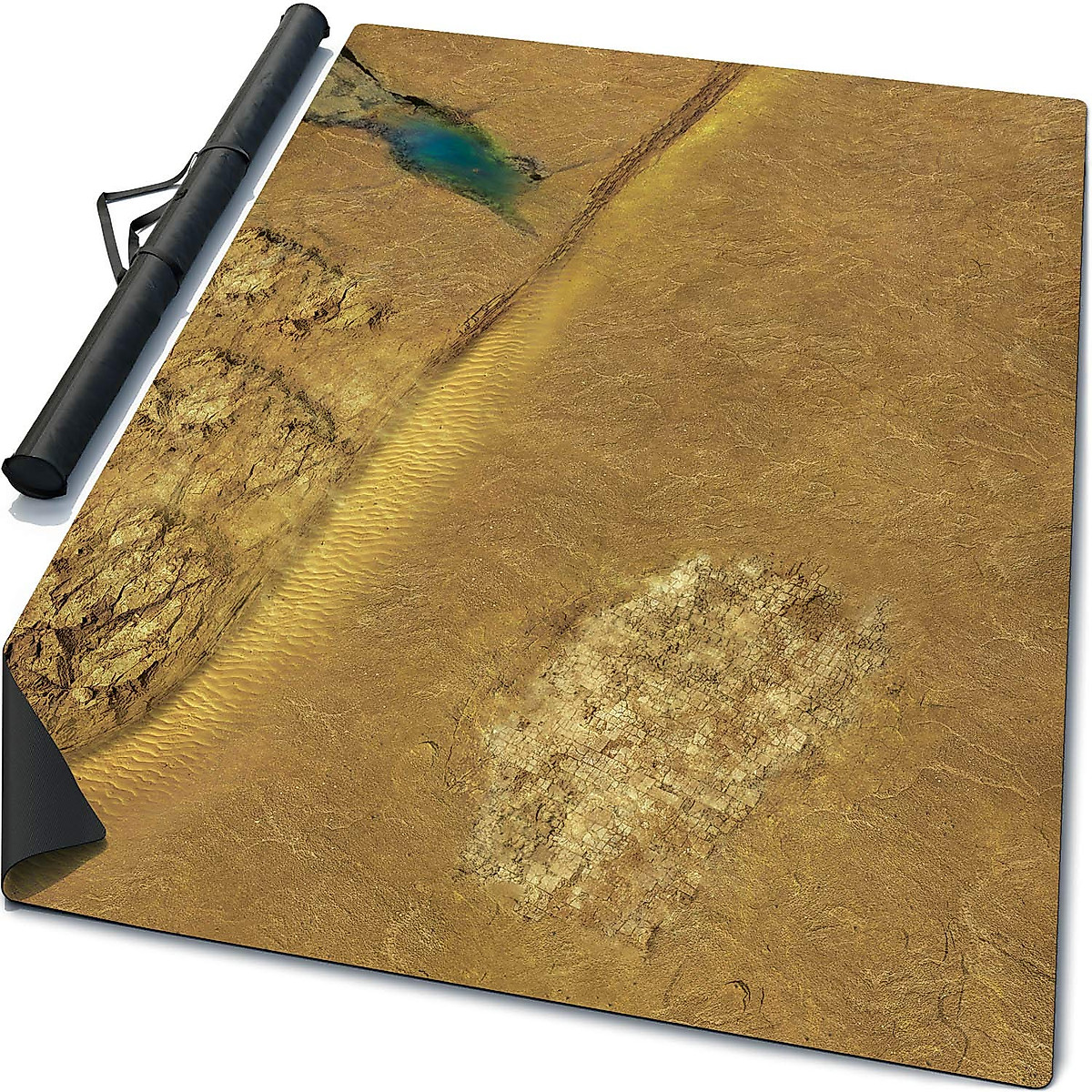 Warzone Studio 6’ x 4’ Double-Sided Rubber Battle Mat: Deserted Heart + Homeland + Bag
