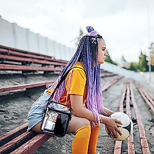 Clear Bag Stadium Approved, See Through Plastic Crossbody Purse with Pockets, Adjustable Transparent Shoulder Tote Bag