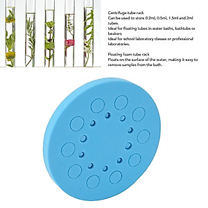 HAOHIZE Round Foam Test Tube Rack,5pcs Round Foam Test Tube Rack Easy Removal Reusable Floating Centrifuge Tube Holder for 0.2ml 0.5ml 1.5ml 2ml Test Tubes (Blue 20 Holes)