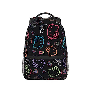 BAMARO Cartoon Anime Cat Backpack for Girls Women Lightweight Fashion High Capacity School Bookbag