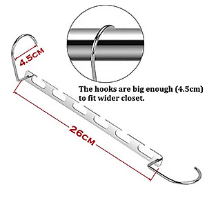 ShopHut Space Saving Metal Hangers Holder Clothing Rack Hanger Multiple Hangers Holder - Magic Space Saver Wardrobe Organiser Hangers - Pack of 4