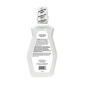 Amazon Brand - Solimo Whitening Mouthwash, Alcohol Free, Clean Mint, 32 Fluid Ounces, Pack of 4