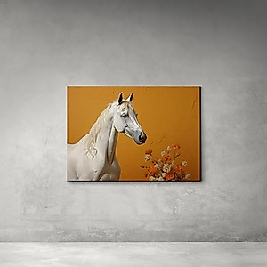 Majestic Black Stallion Galloping In The Clouds, Black Horse On Salt Flats, Canvas Print, Black Horse Print, Black Horse Wall Art