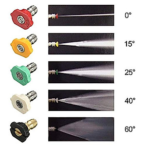 GDHXW X-884 Pressure Washer Gun Foam Cannon 5 Nozzles 2 Conversion Adapter Cleaning Gloves,for Pressure Washer