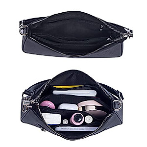 NIUEIMEE ZHOU Small Shoulder bag with 2 Removable Straps Cross Body Clutch Purse Handbag for Women
