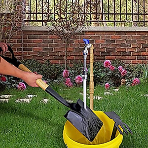 Faucet Extender Garden Hose Adapter Hose Protector, Flexible Kitchen Sink Faucet Adapter to Garden Hose for Male 3/4 Inch & 55/64 Inch to 3/4 Inch GHT