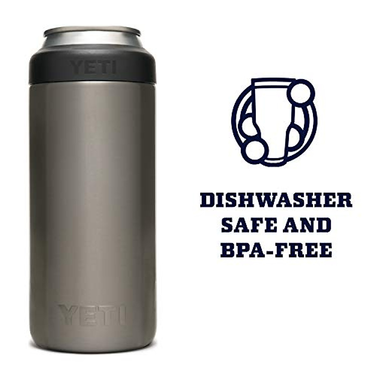 YETI Rambler 12 oz. Colster Slim Can Insulator for the Slim Hard Seltzer Cans, Graphite