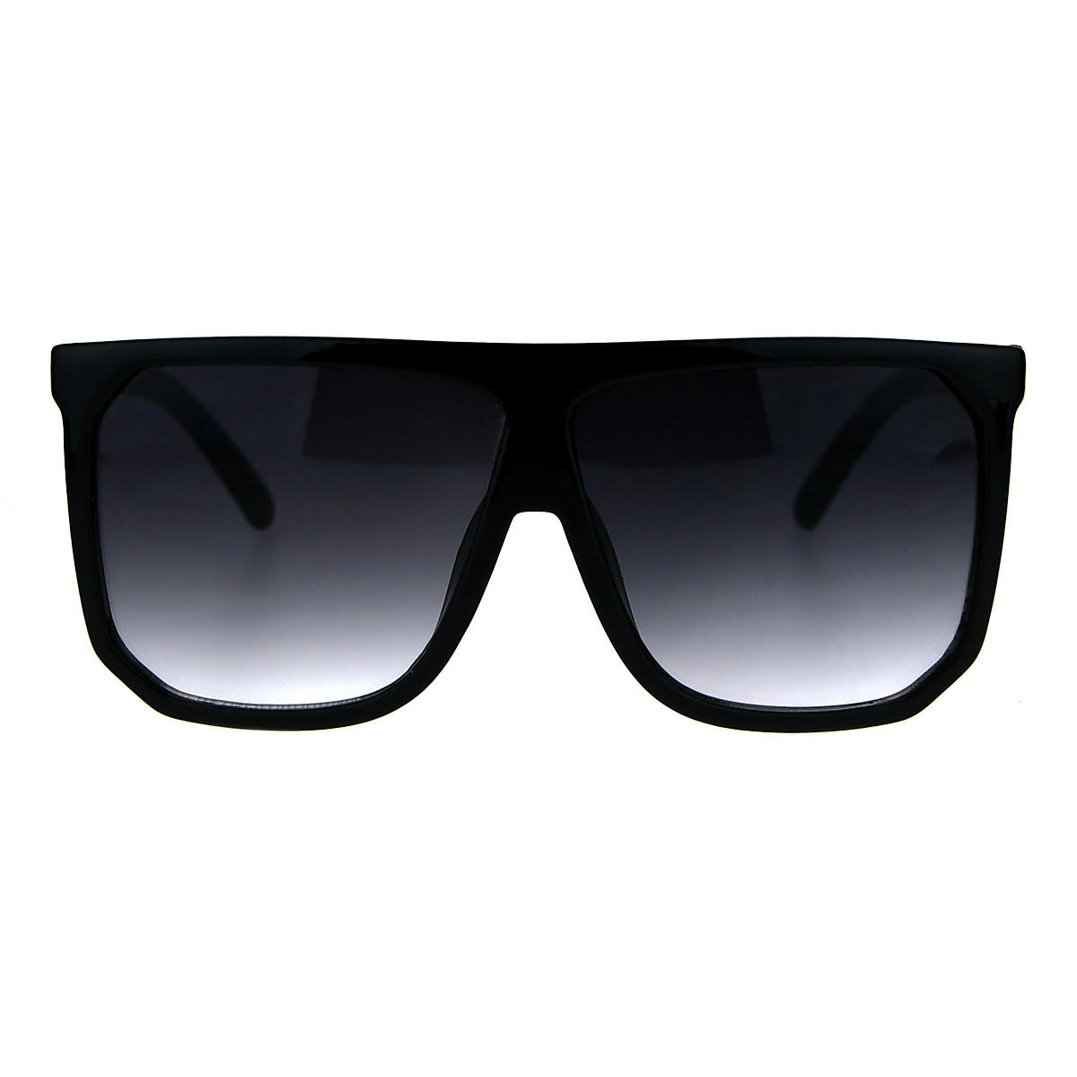 PASTL Oversized Style Sunglasses Flat Top Square Unisex Modern Fashion UV400 Matte Black