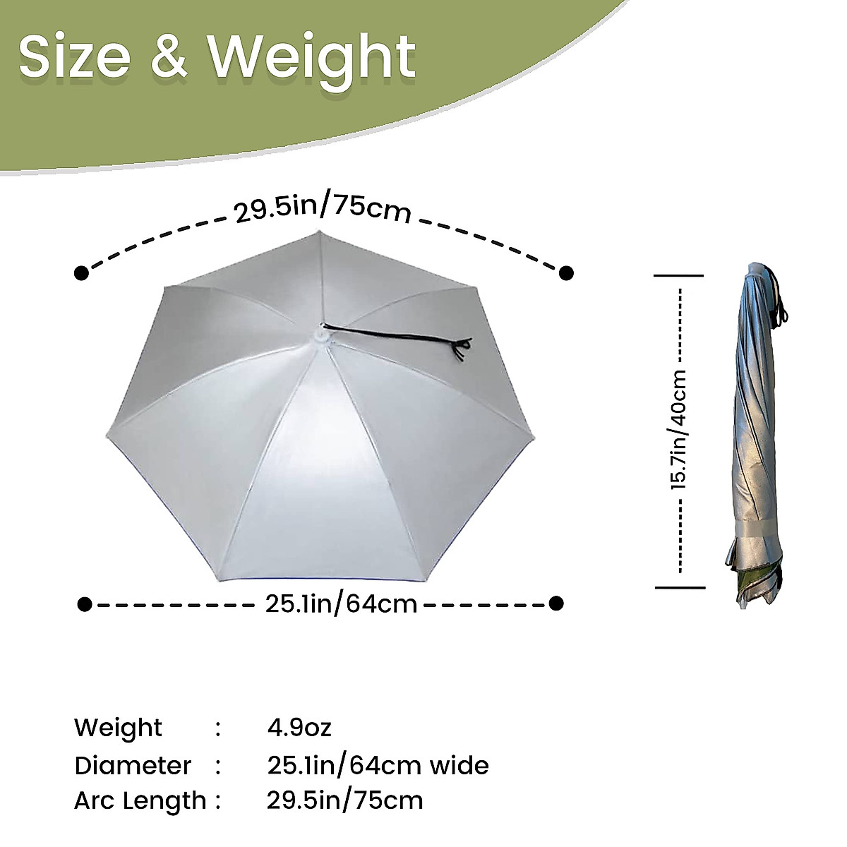 Mifashion Umbrella hat for kids and adult （Silver-Camouflage