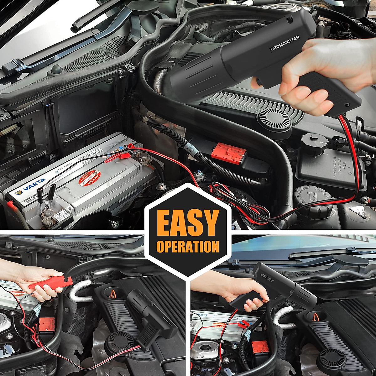 Automotive Timing Light 12V, Inductive Ignition Timing Light Gun for 2&4 Stroke Petrol Engine for Old Classical Car Motorcycle