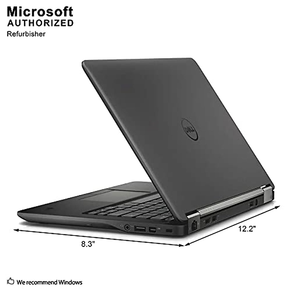 Dell Latitude E7250 12.5in Business Class Laptop, Intel Core i7 5600U 2.6Ghz, 16GB DDR3 RAM, 256GB mSata SSD, HDMI, Webcam, Windows 10 (Renewed)