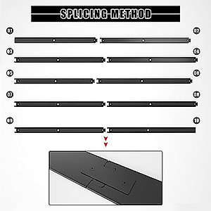 Dondelight 12FT Sliding Barn Door Hardware Track Kit for Double Door, Heavy Duty Modular Sliding Door Track Hardware Set for Interior & Exterior Door