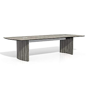 Safco Products Medina Modern Office Conference Meeting Room Table, 10', Gray Steel