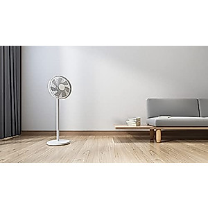 Xiaomi Mi Smart Standing Fan 2 Lite, Smart Fan, Portable Design, 7 Rotor Blades For Powerful Airflow, Voice Control, Mi App Control, White