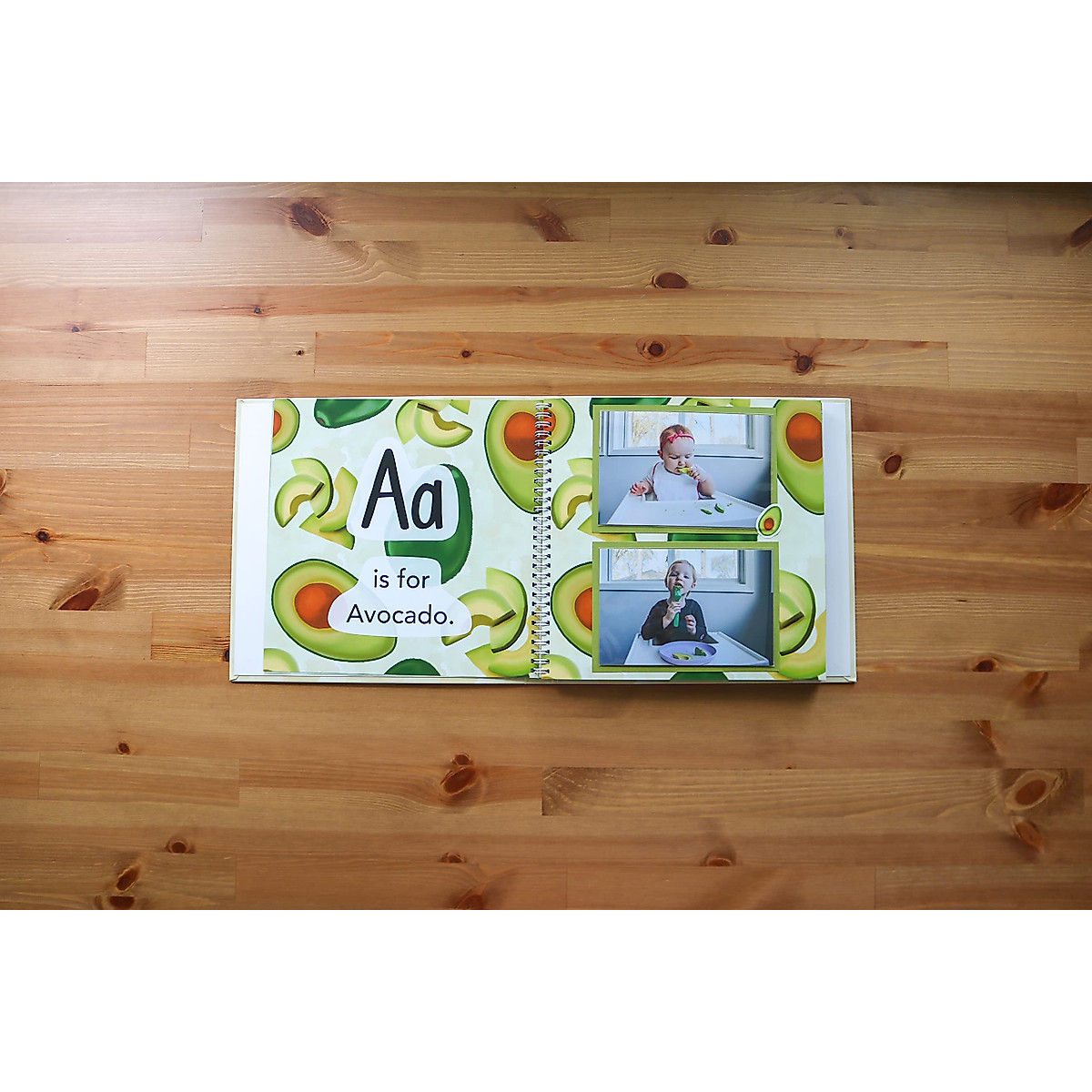 Baby Eats The Alphabet Scrapbook | First Foods Memory Book | Baby-Led Weaning Journal | Gender Neutral Baby Keepsake Album | Baby-Led Weaning Feeding Photo Book