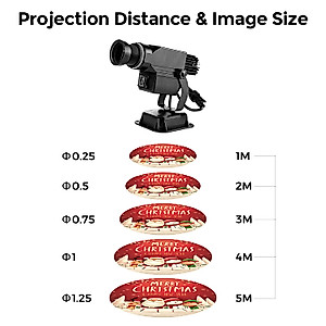 HILITING 30W LED GOBO Projector - 2400 Lumens Rotating Logo Projector - IP65 Waterproof with Remote - Including Free Custom Glass GOBO - Personalized Logo for Company Bar Wedding Advertising (Black)