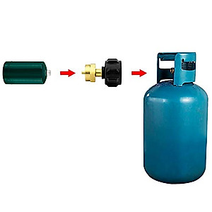 2 Pack Propane Refill Adapter for All QCC1/Type1 Propane Tank and 1 LB Disposable Cylinder