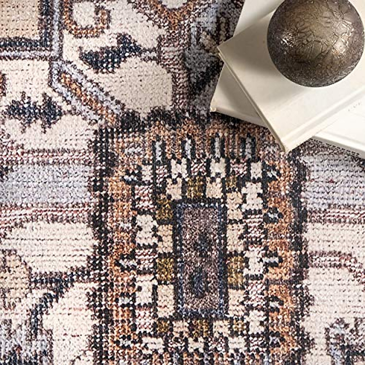 nuLOOM Sasha Machine Washable Medallion Ultra Thin Area Rug, 3' x 5', Pink